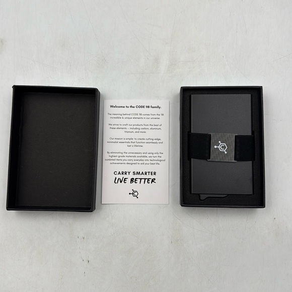 Code 118 | Bags | New Code 18 Minimalist Wallet Black | Poshmark